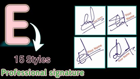 E Signature Tutorial Signature Idea For Letter Eayeshaawan20