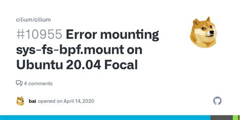 Error Mounting Sys Fs Bpf Mount On Ubuntu Focal Issue Cilium Cilium GitHub