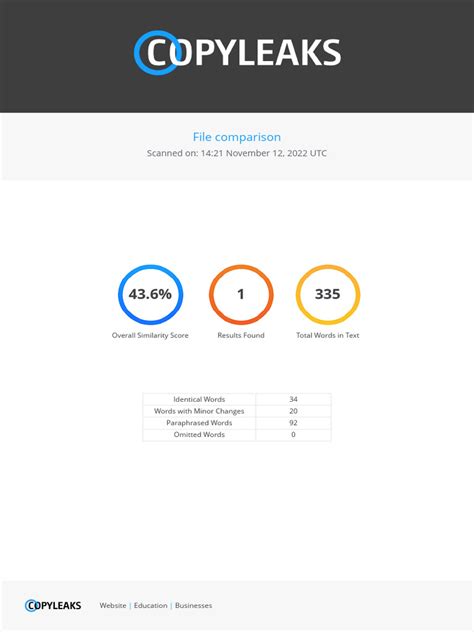 File Comparison Report Pdf