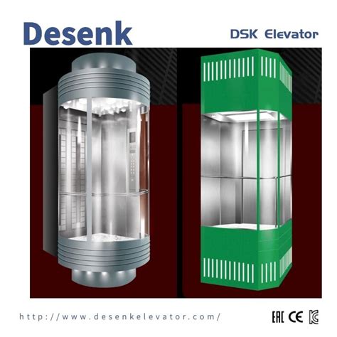 Square Elevator Professional 1000kg Sightseeing Elevator Panoramic Glass Passenger Elevator