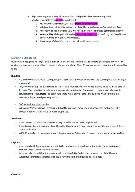 Uts Torts Full Exam Notes 70311 Torts Uts Thinkswap