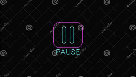 Neon Pause Button Stock Illustration Illustration Of Logo 198369157
