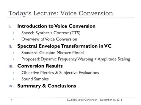 Ppt Voice Conversion Powerpoint Presentation Free Download Id3305225