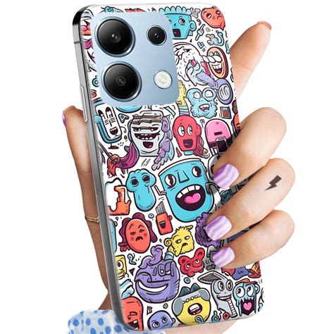 ETUI DO XIAOMI REDMI NOTE 13 4G WZORY DOODLE ZWIERZĘTA POTWORY RYSUNKI CASE Sklep Opinie