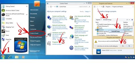 how to uninstall application program from the control panel