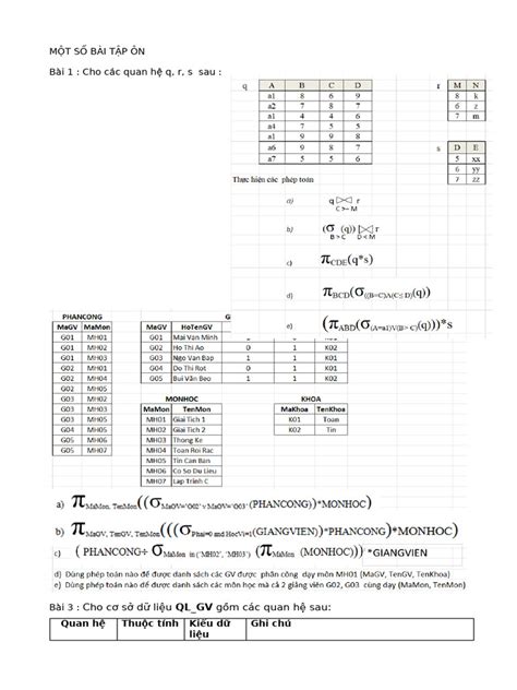 On Tap Giua Ky CSDL | PDF