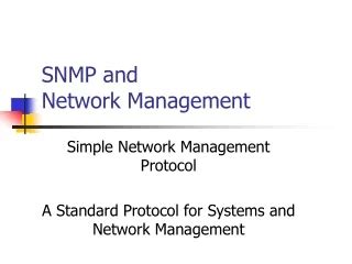 PPT SNMP Simple Network Management Protocol Overview PowerPoint Presentation ID