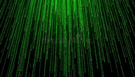 Abstract Green Binary Code Matrix Style Raining Down Effect Background