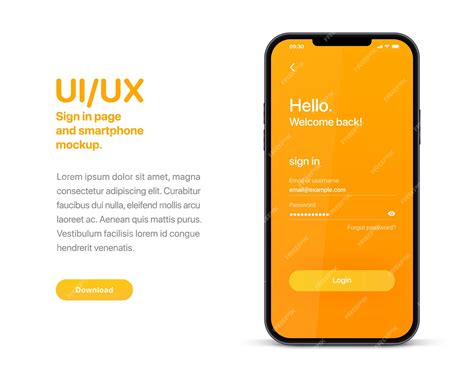 Premium Vector Register Sign Up Page Mobile App Interface Registration Form With Login And