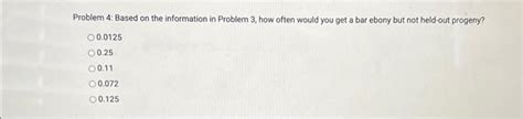Solved Problem Bar B Is A Dominant Sex Linked Mutant Of Chegg Com