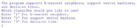 the user selects the k nearest neighbors classifier download