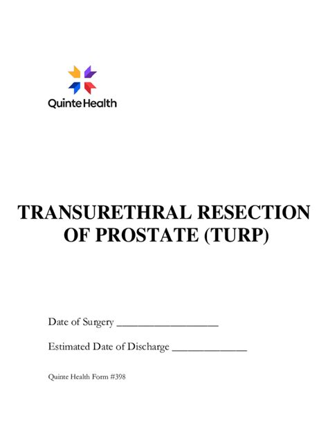 Fillable Online Transurethral Resection Of The Prostate In 539 Patients