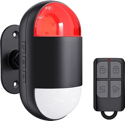 Motion Sensor Alarm Indoor Wireless Motion Detector Alarm With Siren And Strobe 125db 328ft