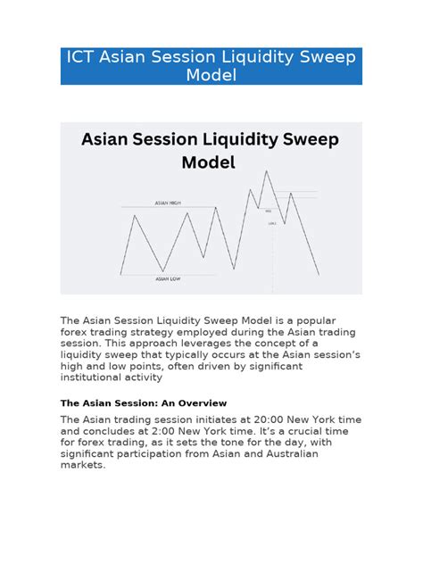 Ict Asian Session Liquidity Sweep Model Pdf Market Liquidity Risk Management
