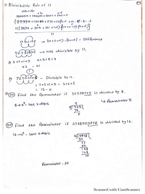 Class 15 Class Notes Eng Number System277731crwill Pdf