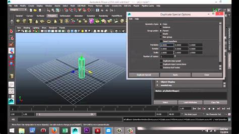 Maya 2014 tutorial : How to use Duplicate and Duplicate special - YouTube
