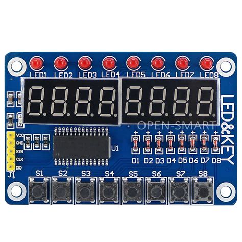 OPEN SMART TM1638 8 Digit Display Module W Key LED Bar For Arduino UNO R3 Nano Mega2560 In