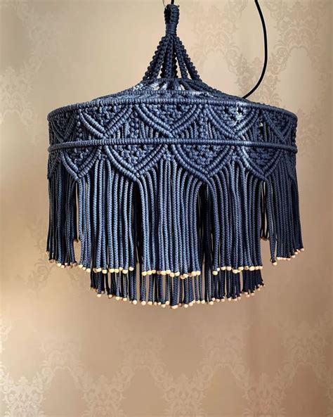 Люстра макраме с электрикой D50 см в интернет магазине Ярмарка Мастеров по цене 17500