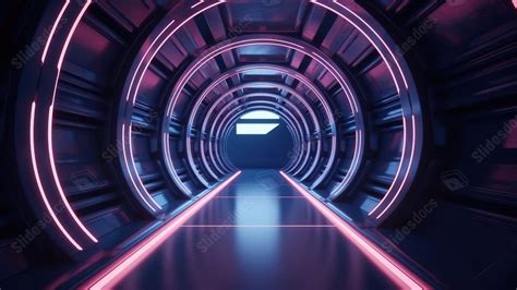 3d Rendered Furnished Interiors Of A Sleek Black Spaceship Powerpoint Background For Free