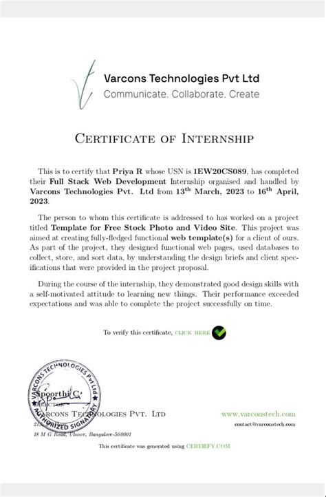 Priya R On Linkedin Internshipcompletion