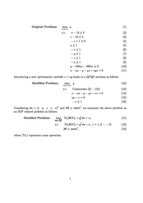 Issue With SDP Relaxation For Polynomial Optimization Problem CVX Forum A Community Driven