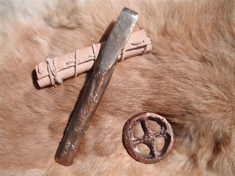 Copper Chisel And Buckle Iron Age Relic