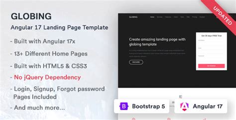 Angular Landing Page Website Templates ThemeForest