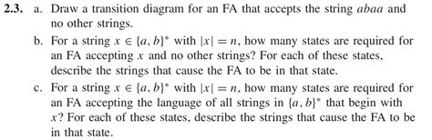 Solved Draw A Transition Diagram For An Fa That Accepts The