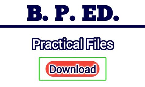 Bped Practical Files In Hindi Pdf Exam Link