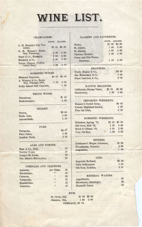 Wine List Wine List Wine List Menu Wine Book