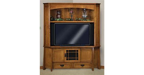 Modesto 69 3 Door 2 Drawer Crnr Tv Center Hutch Amish Furniture Factory