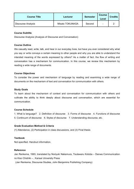discourse analysis