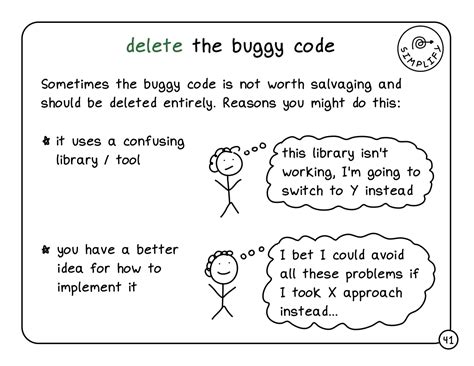 Delete The Buggy Code