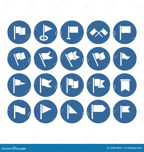 Set Flag Icon Vector Design Symbol Stock Vector Illustration Of Game Attach