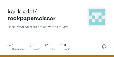 GitHub Karllogdat Rockpaperscissor Rock Paper Scissors Project Written In Java