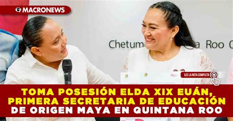 Toma PosesiÓn Elda Xix EuÁn Primera Secretaria De EducaciÓn De Origen