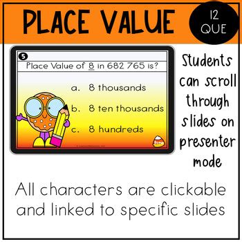 Fall Place Value Powerpoint Digital Practice Game Slides With Word Expanded Form