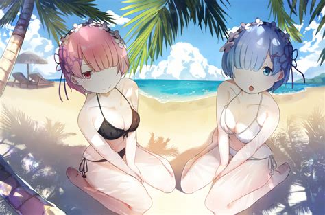 Safebooru Girls O Alternate Costume Bangs Barefoot Beach Beach