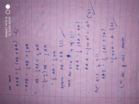 Let A B Are 2 Times 2 Real Matrices And A B Frac 1 2 A B B A