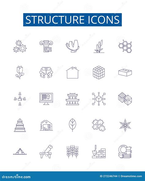 structure icons line icons signs set design collection of icons structure design elements
