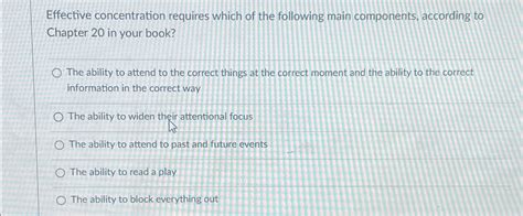 Solved Effective Concentration Requires Which Of The