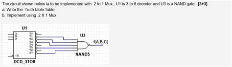solved the circuit shown below is to be implemented with a 2 to 1 mux