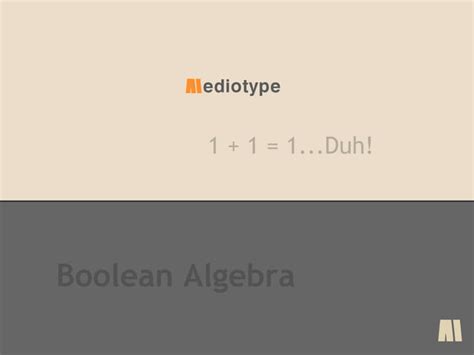Introduction To Boolean Algebra PPT