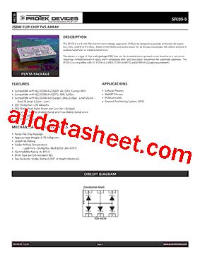 SFC05 5 Datasheet PDF Protek Devices