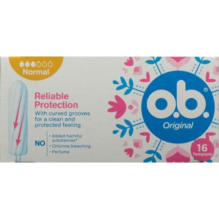 Ob Tampons Original Normal 16 Pieces Buy Online