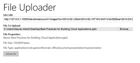 Uploading Large Files In Windows Azure Blob Storage Using Shared Access