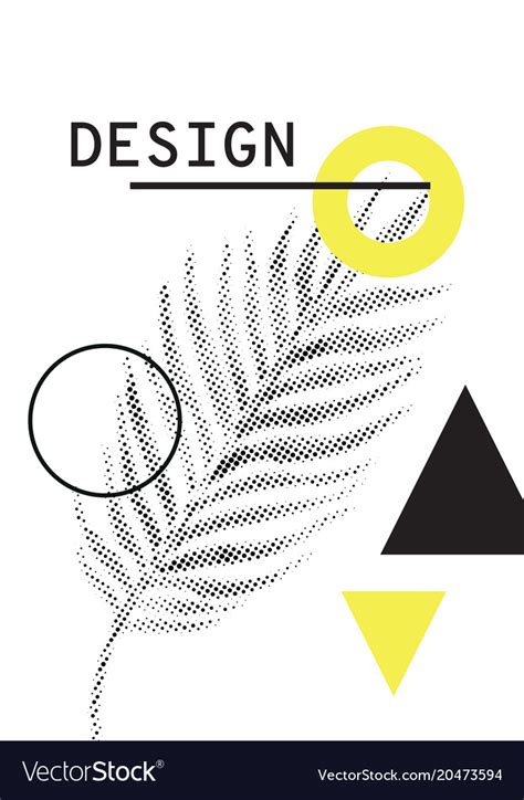 Colorful Poster Trend Geometric Shapes Royalty Free Vector