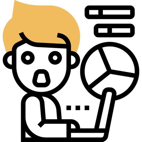 data analysis meticulous yellow shadow icon