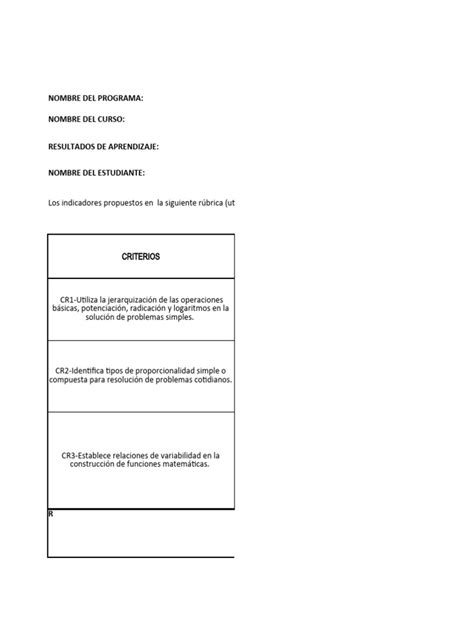 Instrumentos Evaluación Matematica Fundamental Pdf