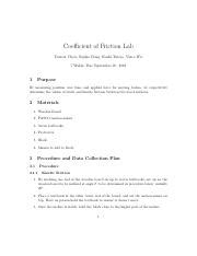 Understanding Friction Coefficient Force Analysis Course Hero